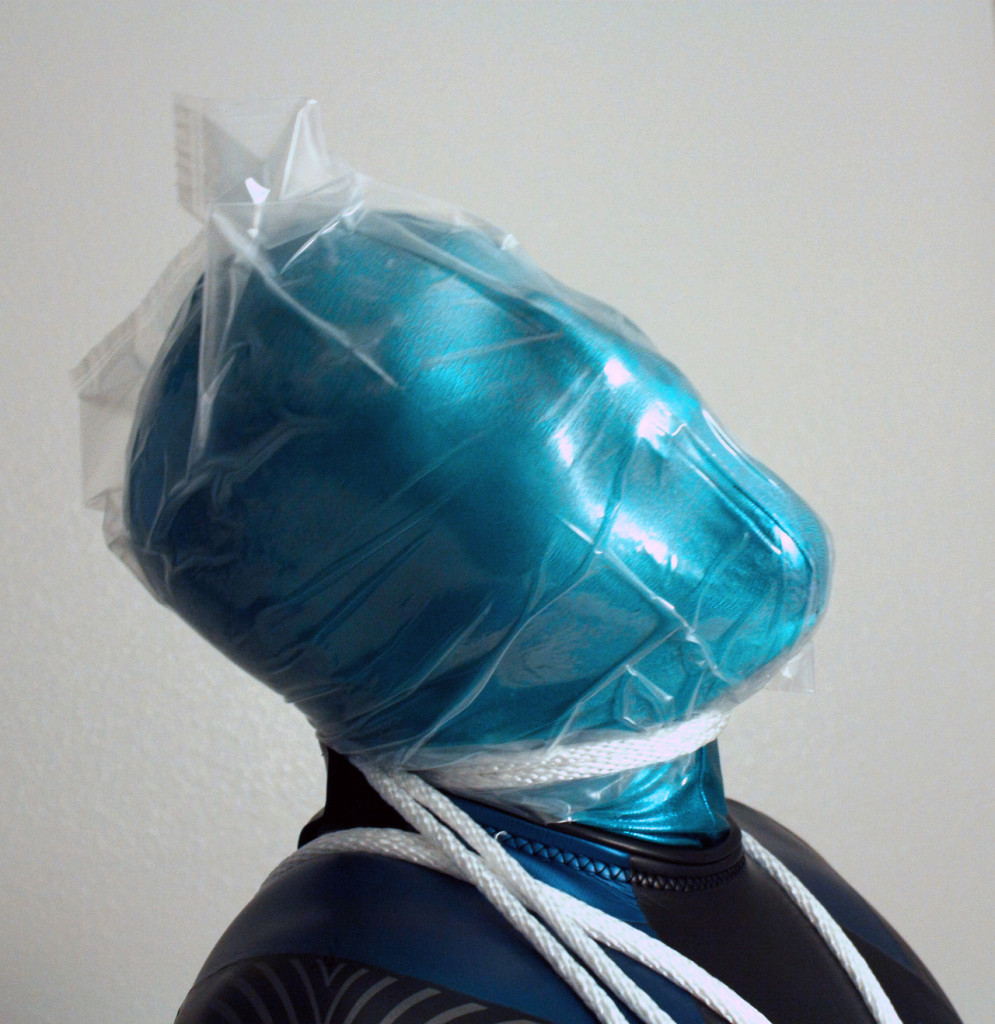 Tumblr: Lycra Hood Bagged Breath Control